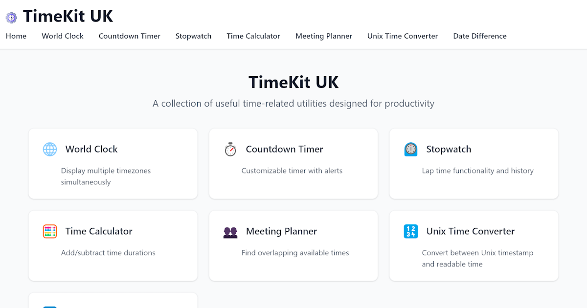 Time Calculator | TimeKit UK